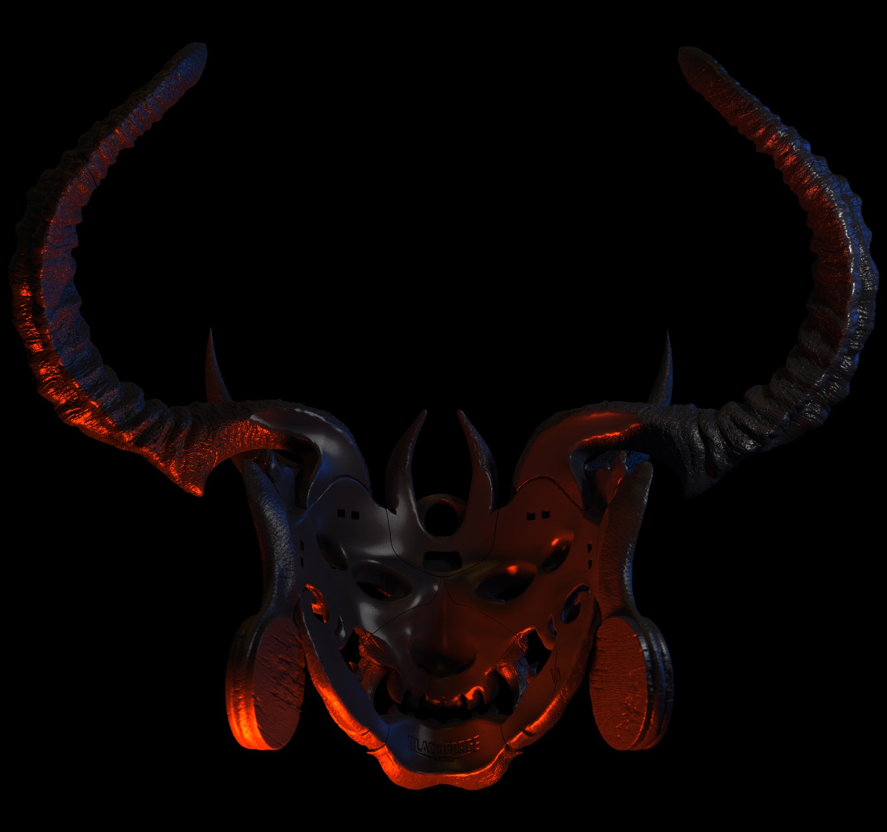 Corrupted Tenjin - Life-sized Wearable Mask – Black Forge Games